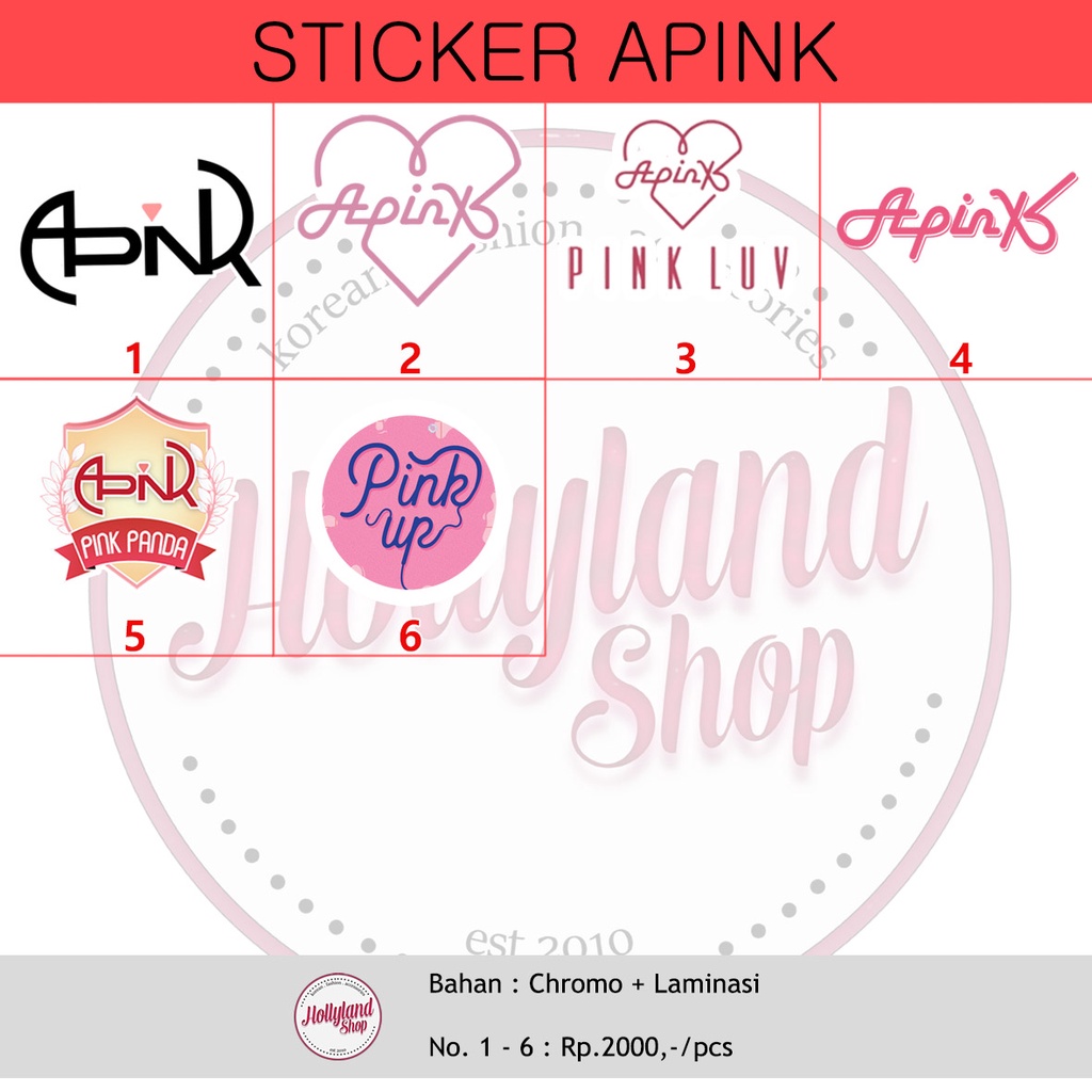 Jual Sticker APink Logo (5pcs Sticker) Unofficial | Shopee Indonesia