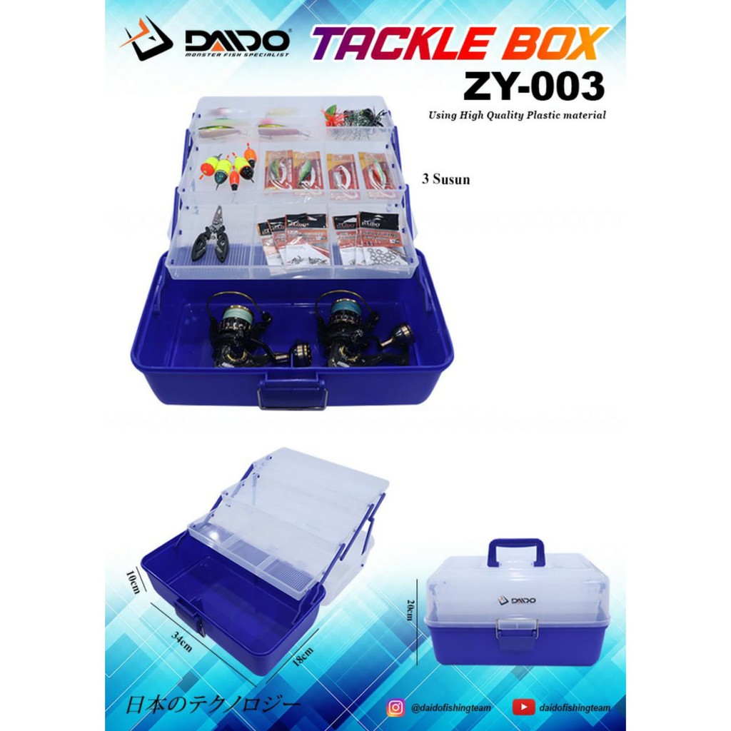 Jual Box Pancing DAIDO ZY-003 / Tackle Box DAIDO KOTAK PANCING | Shopee Indonesia