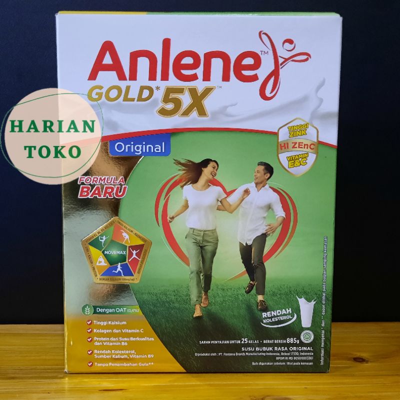 Jual Anlene Gold 5X 850 Gr Rasa Original Susu Bubuk Lansia | Shopee ...
