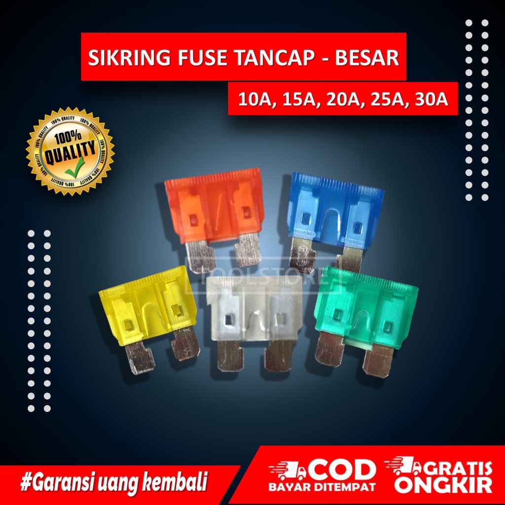 Jual SEKRING SKRING SIKRING MOTOR MOBIL FUSE PIUS TANCAP BESAR 10A 15A ...
