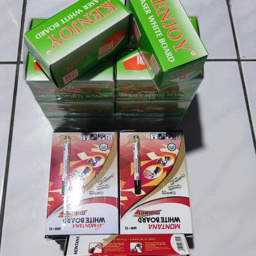 Jual Spidol Montana White Board Maker MW-12 Dan Penghapus Kenjoy ...