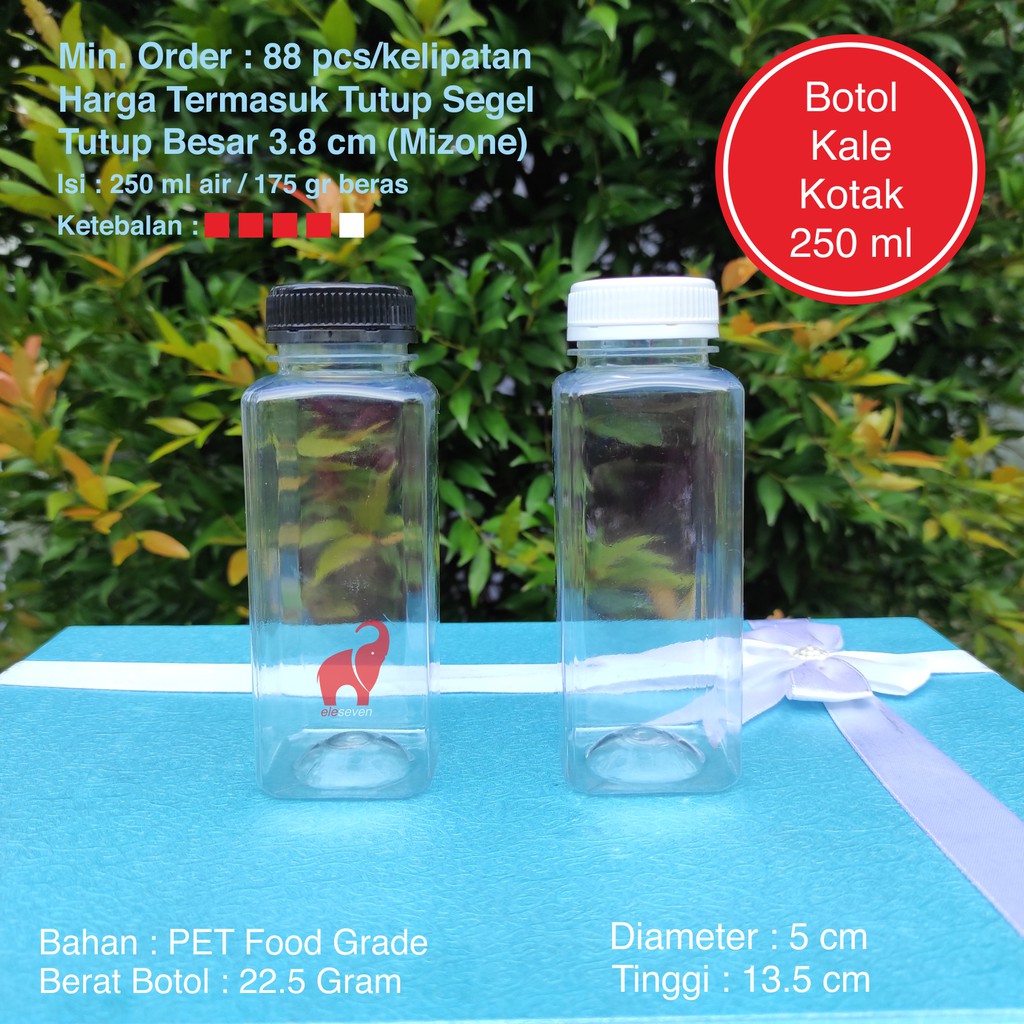 Jual 22 26 31 Botol Kale Kick Plastik KOTAK 250 ml 250ml / Botol Jus ...