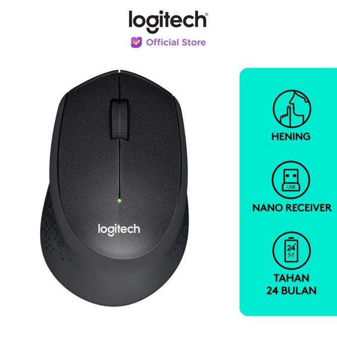 Jual Logitech M331 Mouse Wireless Silent Click - Black | Shopee Indonesia