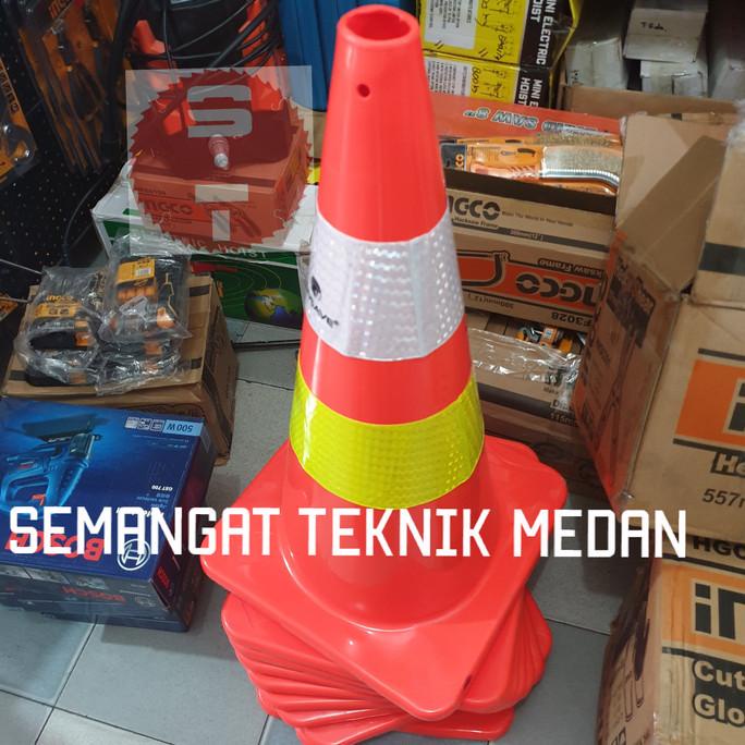 Jual 70cm KERUCUT PEMBATAS JALAN SAFETY TRAFFIC CONE KARET LALU LINTAS 70cm | Shopee Indonesia