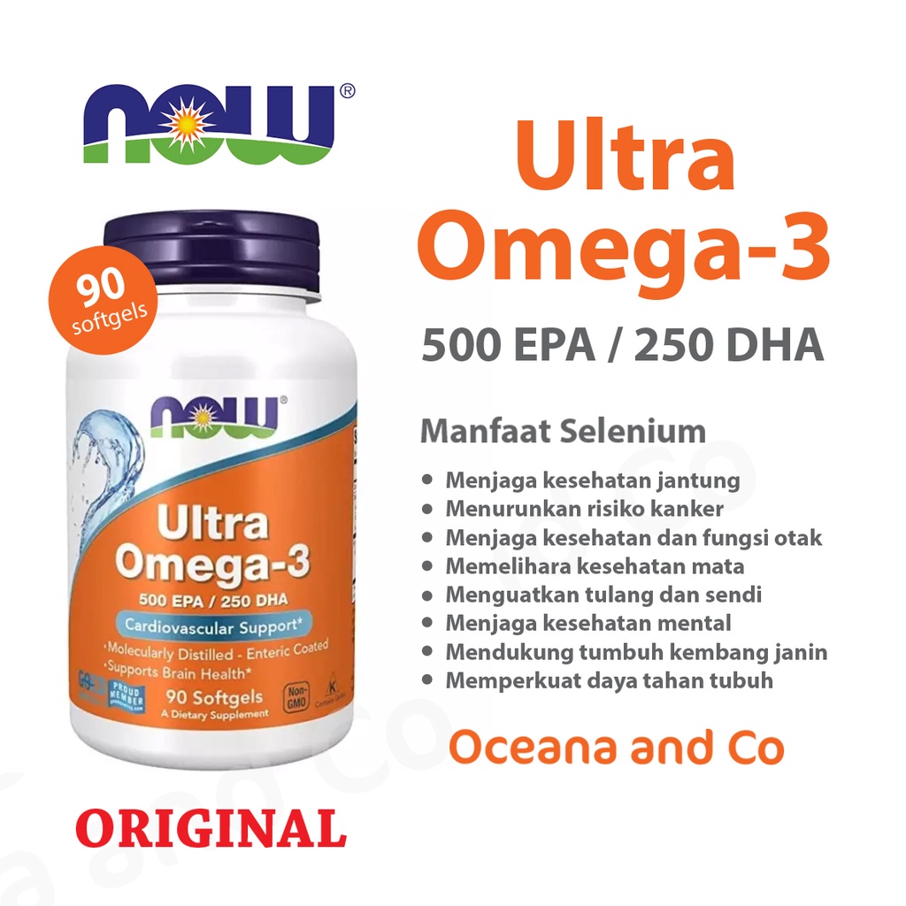 Jual NOW FOODS ULTRA OMEGA-3 OMEGA 3 FISH OIL OMEGA3 DHA EPA 90 SOFTGELS | Shopee Indonesia