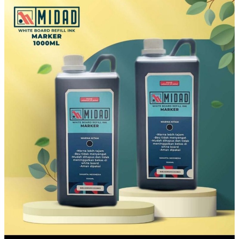 Jual tinta spidol isi ulang white board MIDAD / refill ink whiteboard ...