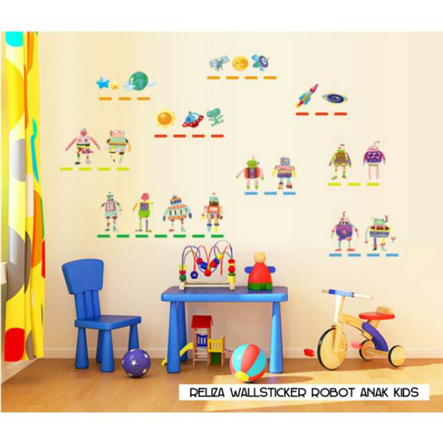 Jual RELIZA WALL STICKER ROBOT ANAK ALIEN ASTRONOT LUAR ANGKASA STIKER ...