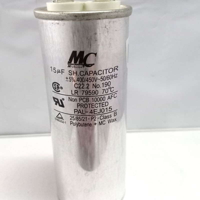 Jual capasitor AC 15 uf micro kapasitor outdoor merek MC | Shopee Indonesia