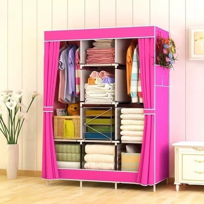 Jual lemari rak pakaian jumbo lemari baju cloth rack lemari rak baju ...