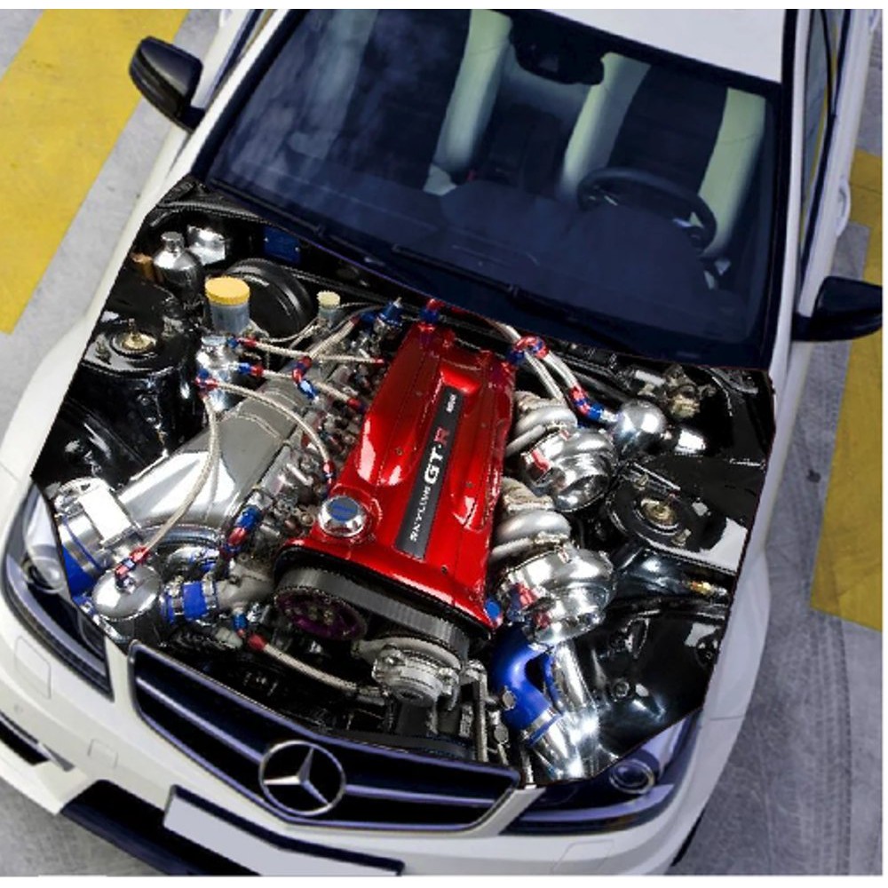 Jual STICKER STIKER HOOD KAP MESIN MOBIL MESIN 3D KEREN | Shopee Indonesia