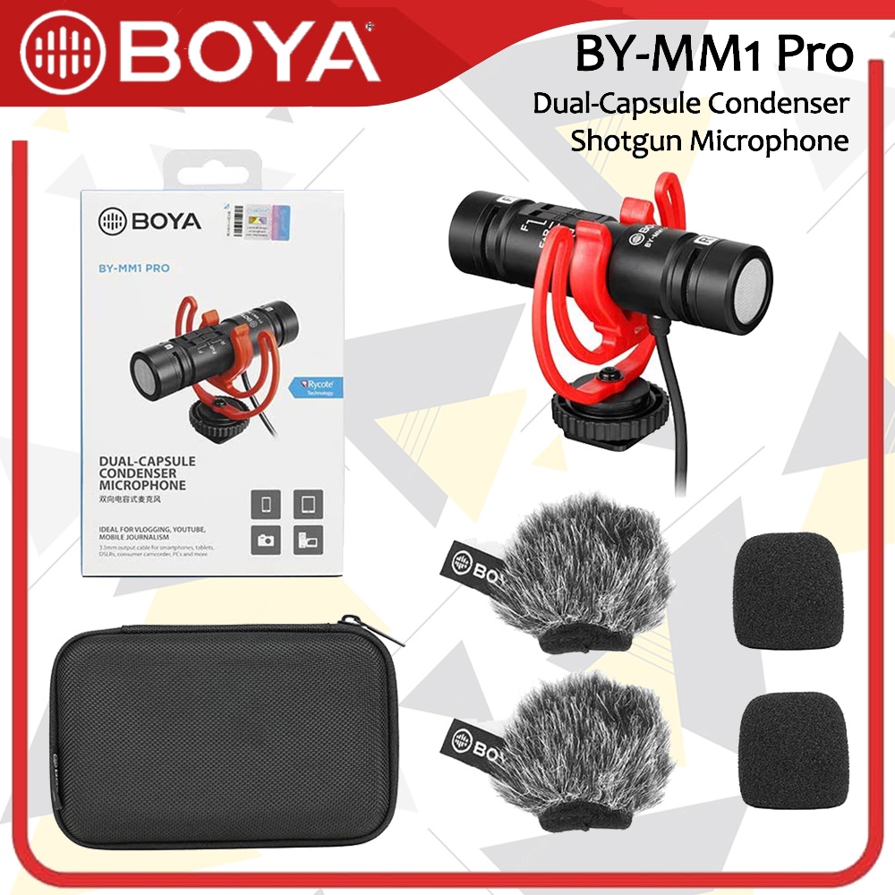 Jual BOYA BY-MM1 PRO Dual Capsule Condenser Shotgun Mic Microphone | Shopee Indonesia