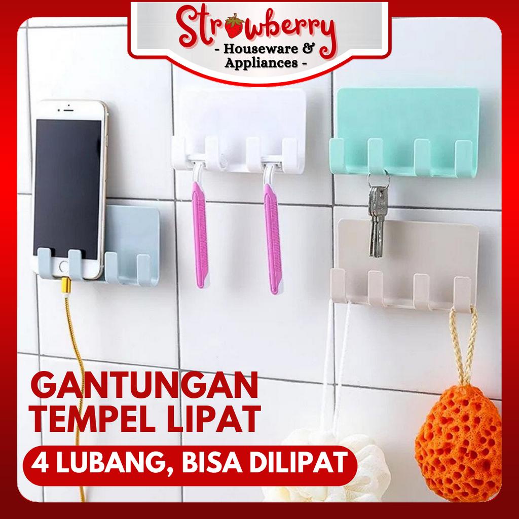 Jual RAK GANTUNG TEMPEL DINDING 4 KAIT / RAK HP / RAK GANTUNGAN REMOTE ...