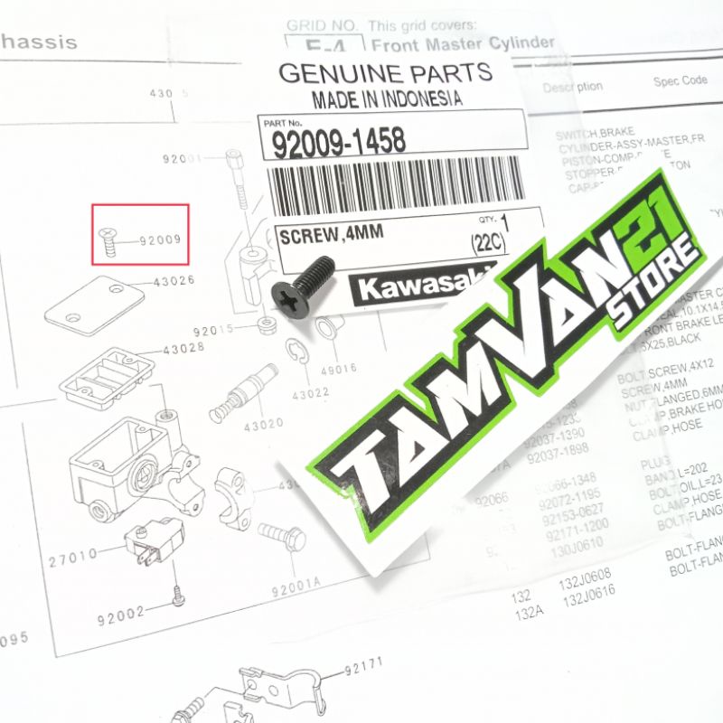 Jual 1BUAH BAUT TUTUP MASTER REM DEPAN NINJA RR R SS KLX KAZE DLL | Shopee Indonesia