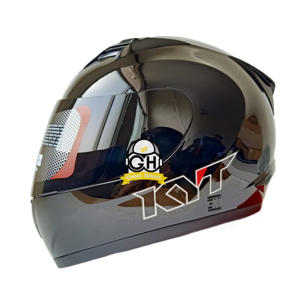 Jual HELM FULL FACE KYT R10 R-10 SOLID BLACK | Shopee Indonesia