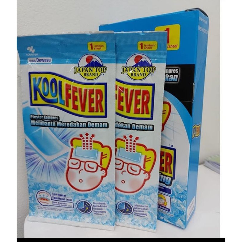 Jual Kool Fever dewasa 1 box isi 6 sachet / kompress turun panas dewasa ...