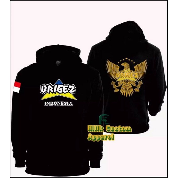 Jual Jaket Hoodie Sweater Tulisan Logo Brigez indonesia Lambang garuda ...