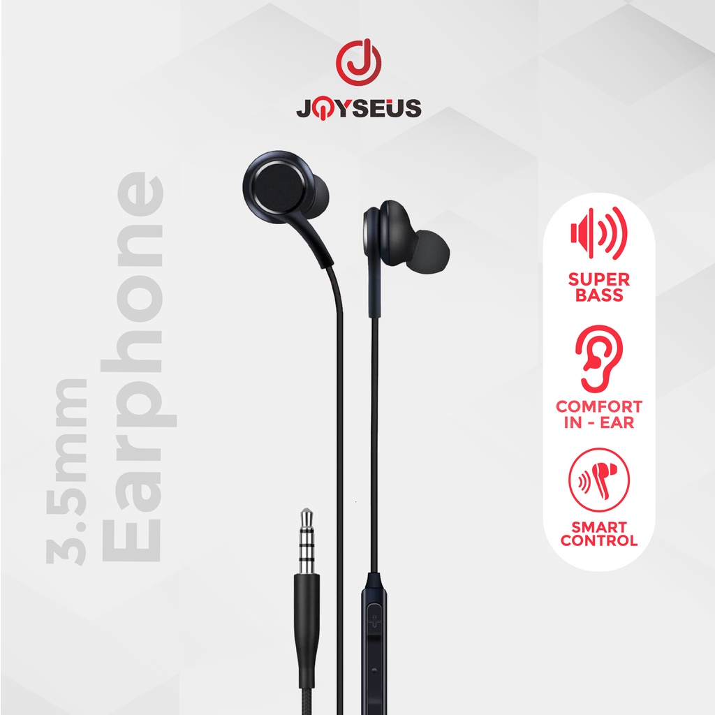 Jual Joyseus Earphone in Ear Headset kabel 3.5 mm Gaming musik with mic ...