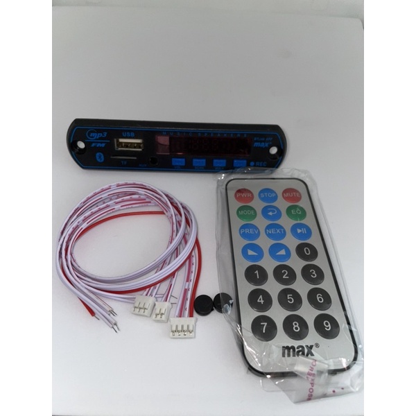 Jual KIT MP3 BLUETOOTH MODUL MP3 RAKITAN TOMBOL BIRU MERK MAX | Shopee Indonesia