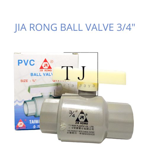 Jual Stop Kran Ball Valve JIA RONG 3/4" PVC TAIWAN 3/4 inch Kran Bola ...