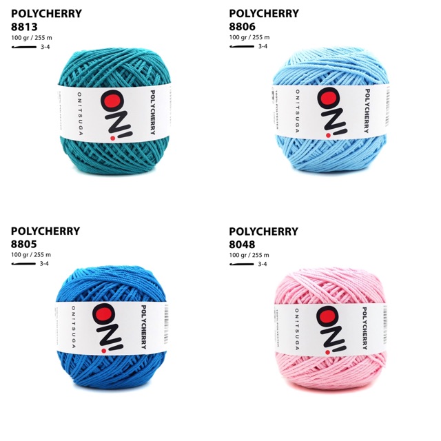 Jual Benang Rajut Onitsuga POLYCHERRY ( Poly Cherry Yarn ) | Shopee ...