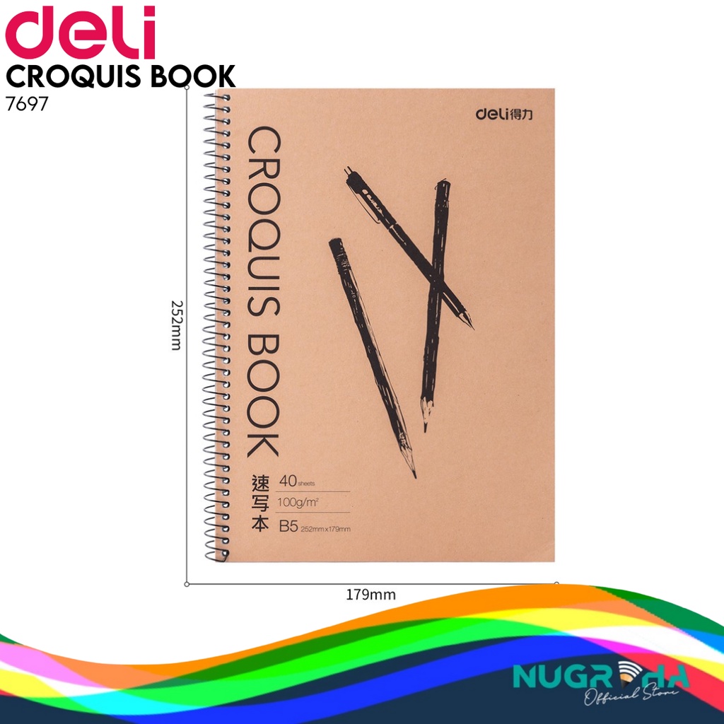 Jual Deli sketchbook painting book 7697 | Shopee Indonesia