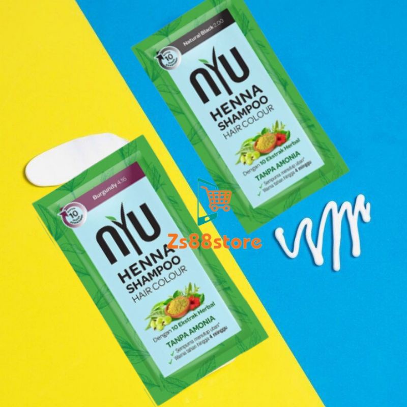 Jual NYU Henna Shampoo Hair Colour @ 20mL | Shopee Indonesia