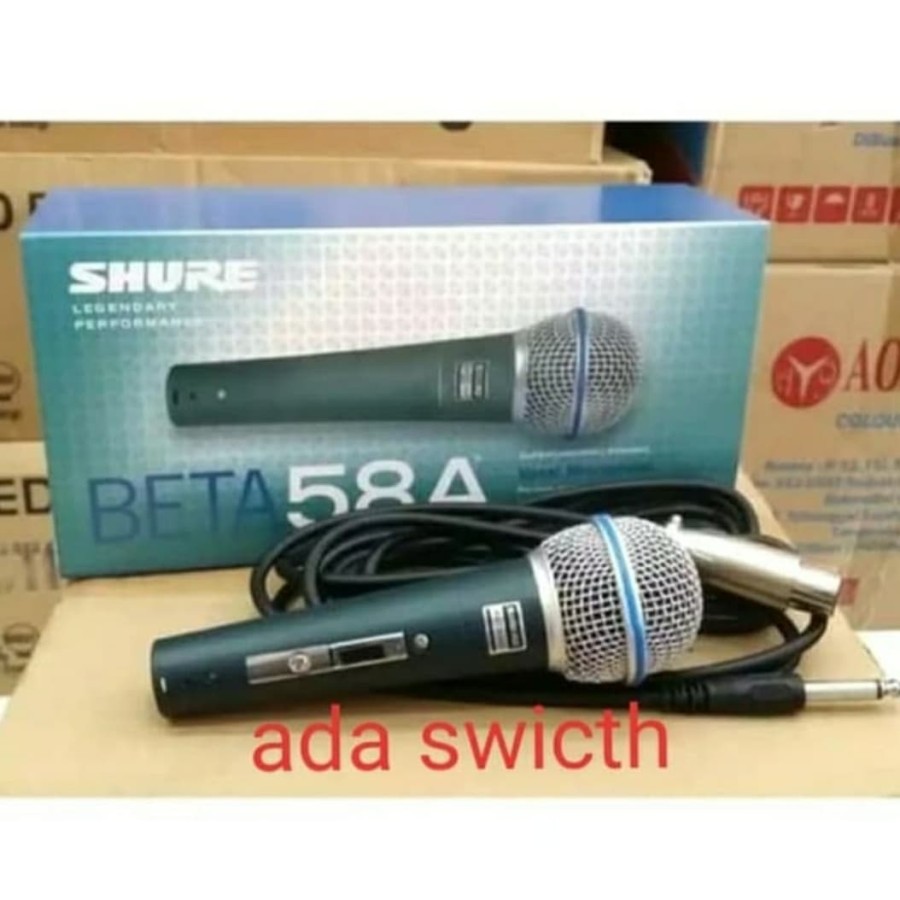 Jual Mic kabel Shure Beta 58A / BETA58A / BETA 58 A SWITCH / NON SWITCH | Shopee Indonesia
