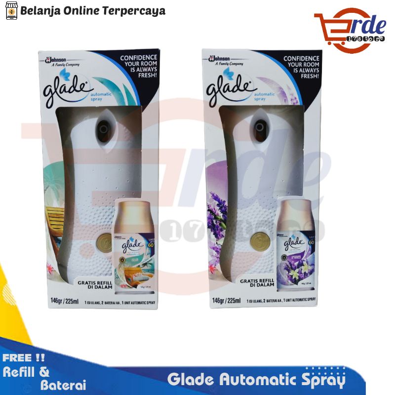 Jual Glade Matic Device Spray Bonus Refill & Baterai / Glade Alat Matic ...