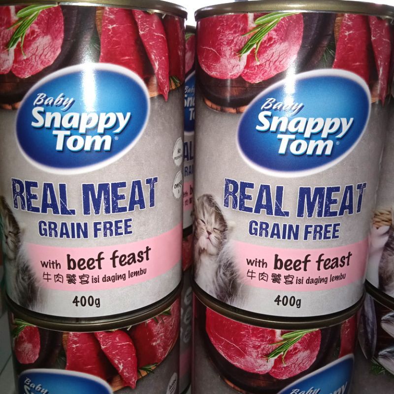 Jual SNAPPY TOM BABY 400gr Wet Food - BABY BEEF | Shopee Indonesia