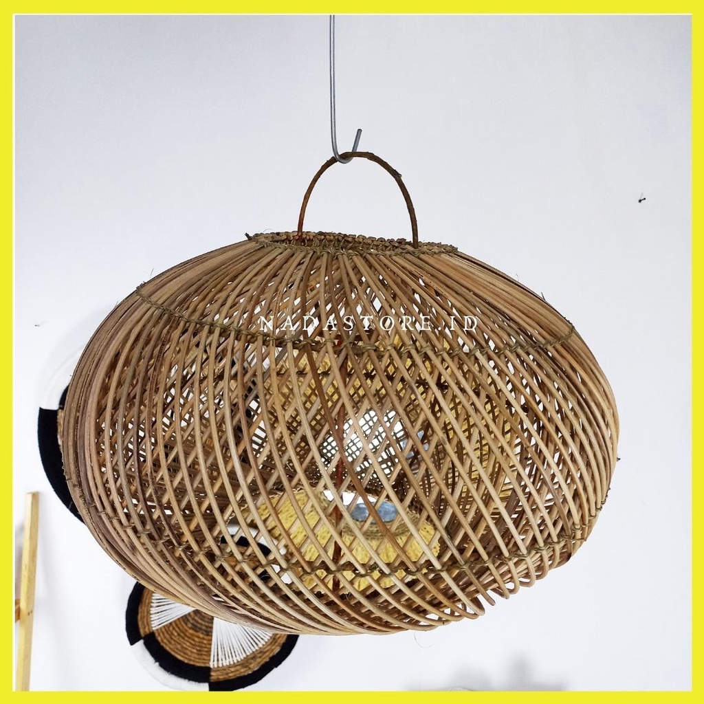 Jual NADASTORE - LAMPION / KAP LAMPU RATTAN AESTHETIC / LAMPION RATTAN ...