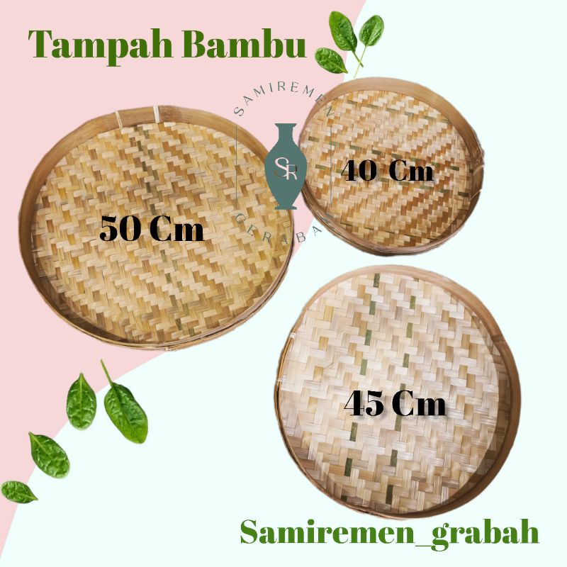 Jual Tampah Bambu Diameter 40/45/50 cm / Nampan Bambu | Shopee Indonesia