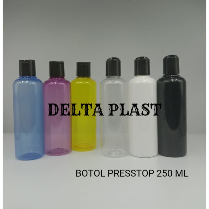 Jual BOTOL PRESSTOP 250ML/BOTOL DISCTOP 250 ML/BOTOL PRESS ON 250 ML VARIAN TUTUP HITAM | Shopee ...