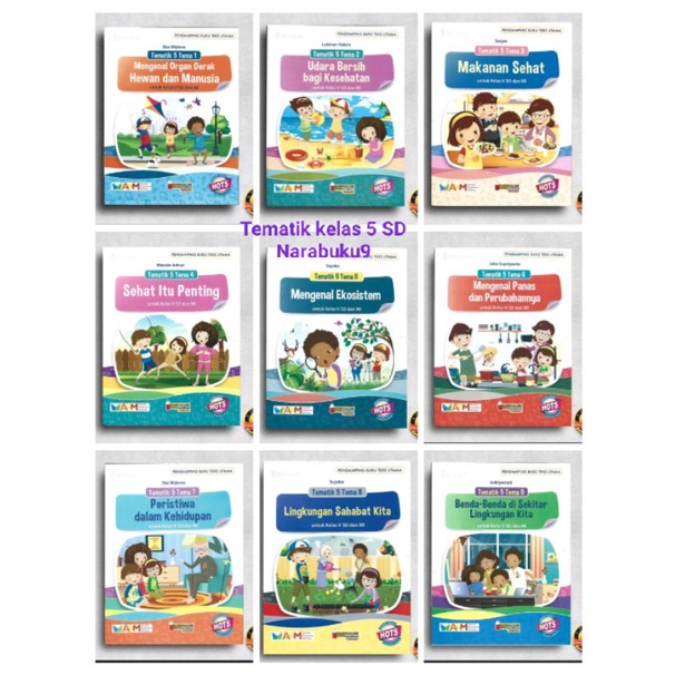 Jual NEW ! Tematik kelas 5 SD tema 1 2 3 4 5 6 7 8 9 Revisi HOTS AKM RB ...