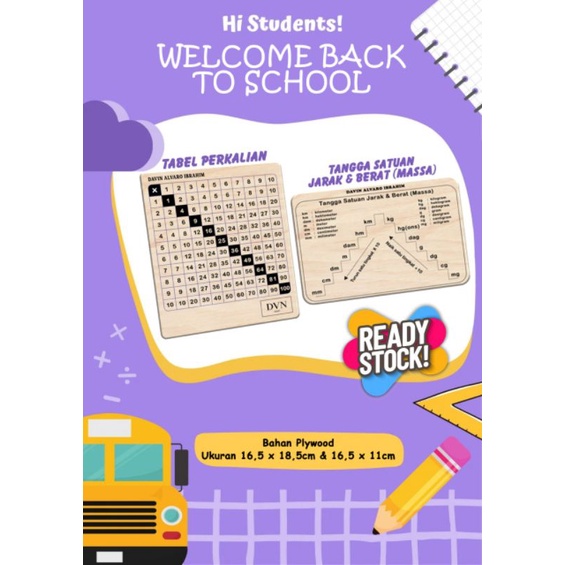 Jual 1 SET TABEL MATEMATIKA HI MATH / PERKALIAN / TABEL JARAK / TABEL ...