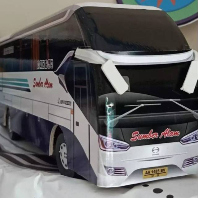 Jual miniatur bus bis / mainan bus bis SR2 sumber alam | Shopee Indonesia