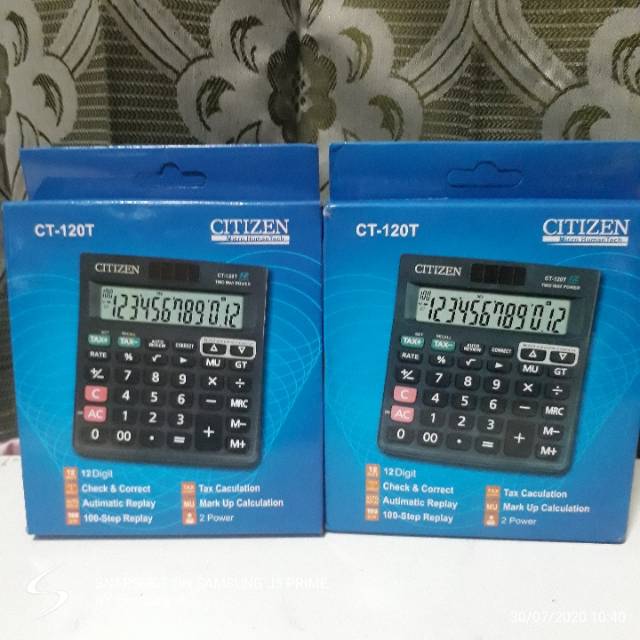 Jual Kalkulator CT-120T Ukuran Besar Citizen 12 Digit 112 STEP CHECK | Shopee Indonesia