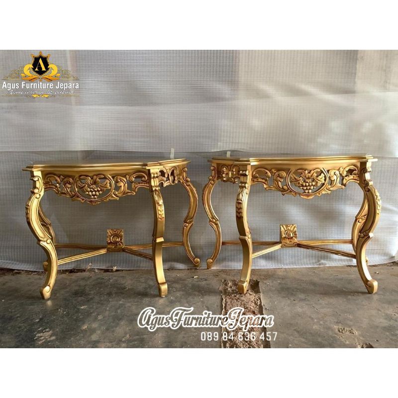 Jual MEJA CONSOLE GOLD MEWAH (meja hias meja pajangan meja samping ...