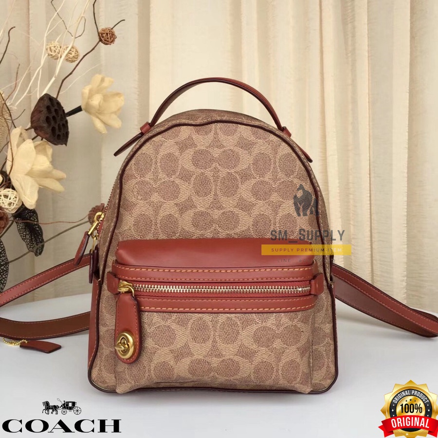 Jual TAS WANITA COACH CAMPUS BACKPACK 23 IN SIGNATURE CANVAS | Shopee ...