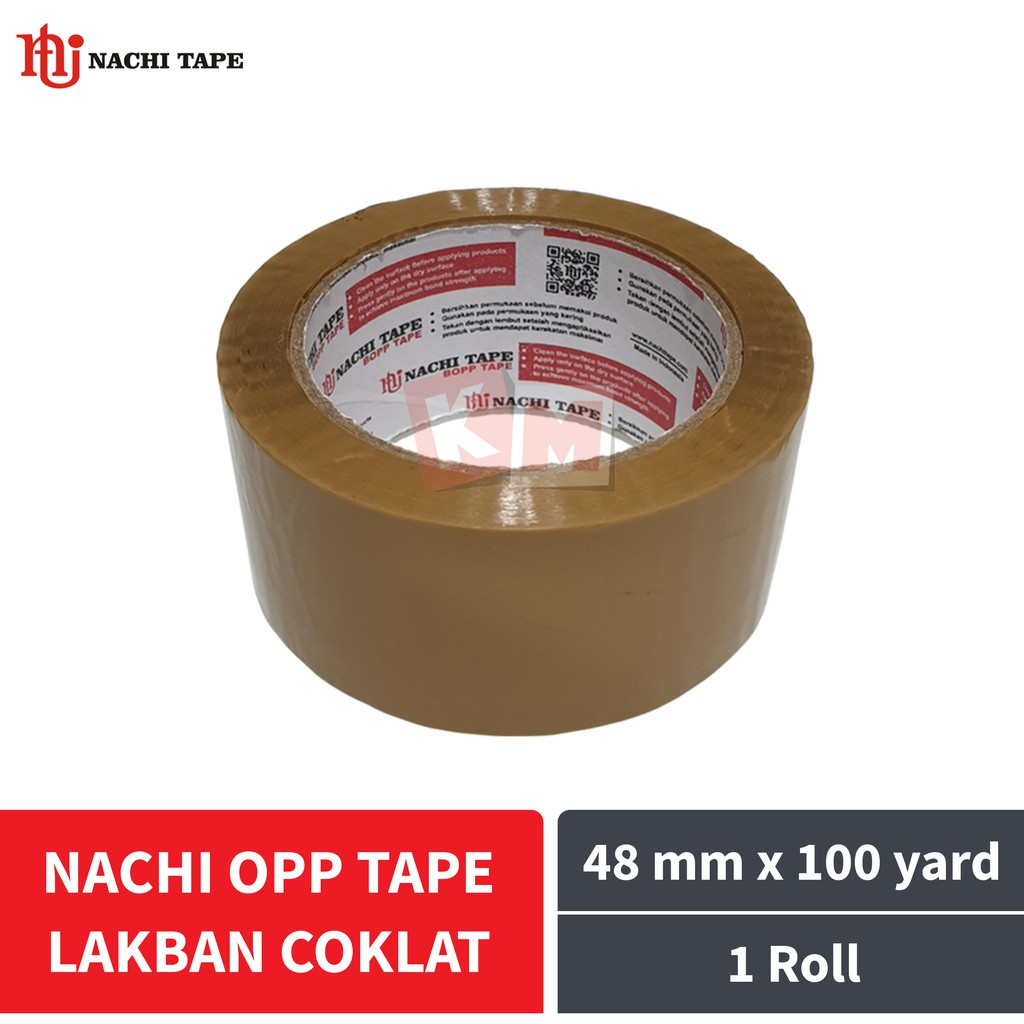 Jual Lakban Coklat Nachi Opp Packing Tape 2 Inch / 48 mm x 100 Yard ...