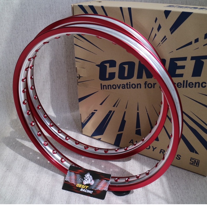 Jual Velg - Rim Comet W Shape 2 Tone 17 x 140/140 Warna Red / Silver ...