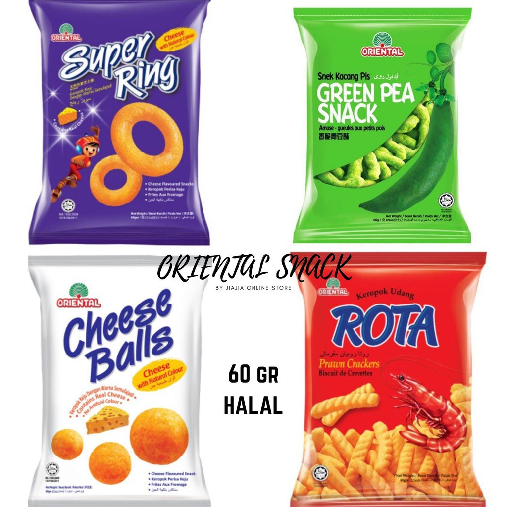 Jual [HALAL] Oriental Snack Super Ring / Green Peas / Rota Prawn ...