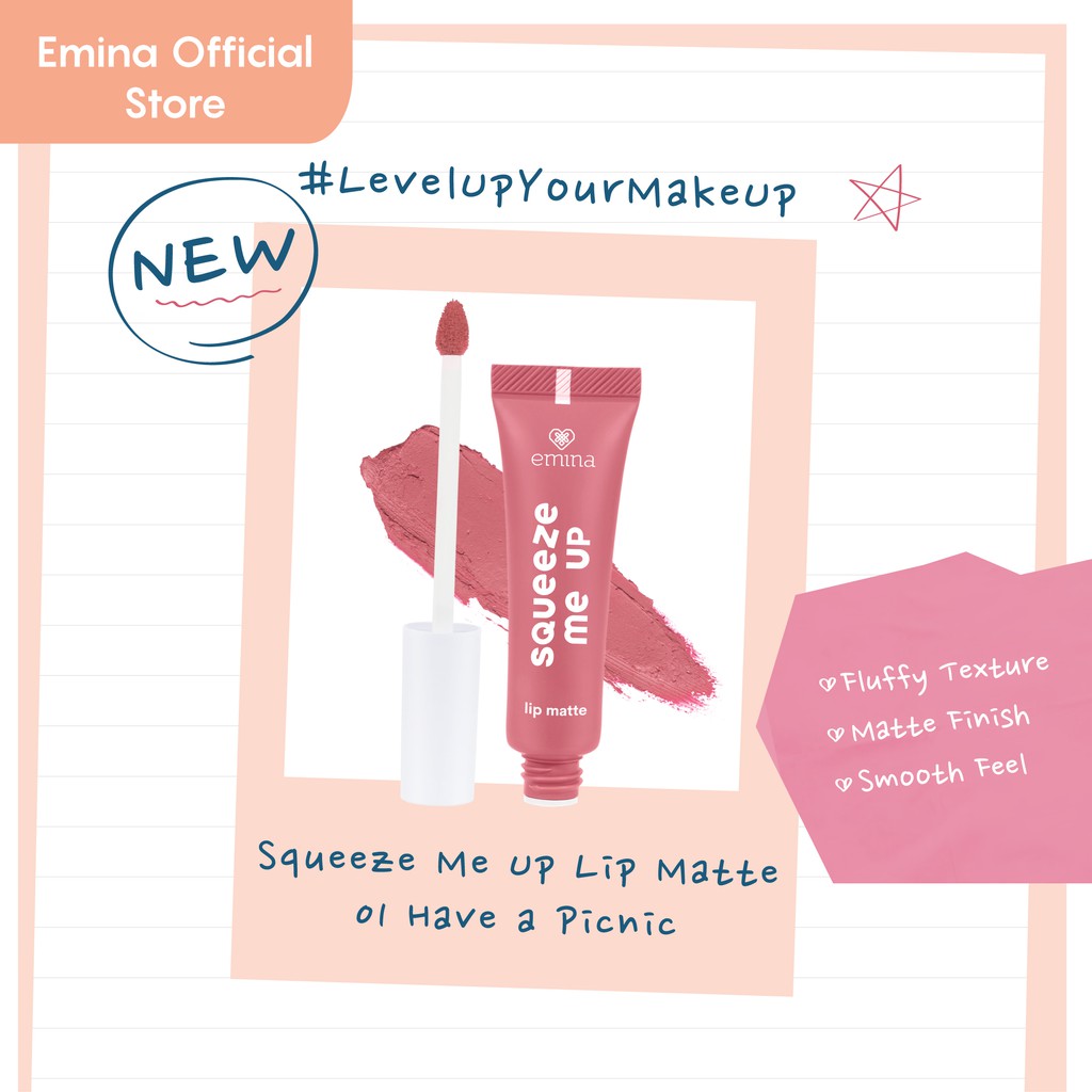 Jual EMINA Squeeze Me Up Lip Matte | EMINA Lip Matte Lip Cream | Shopee ...