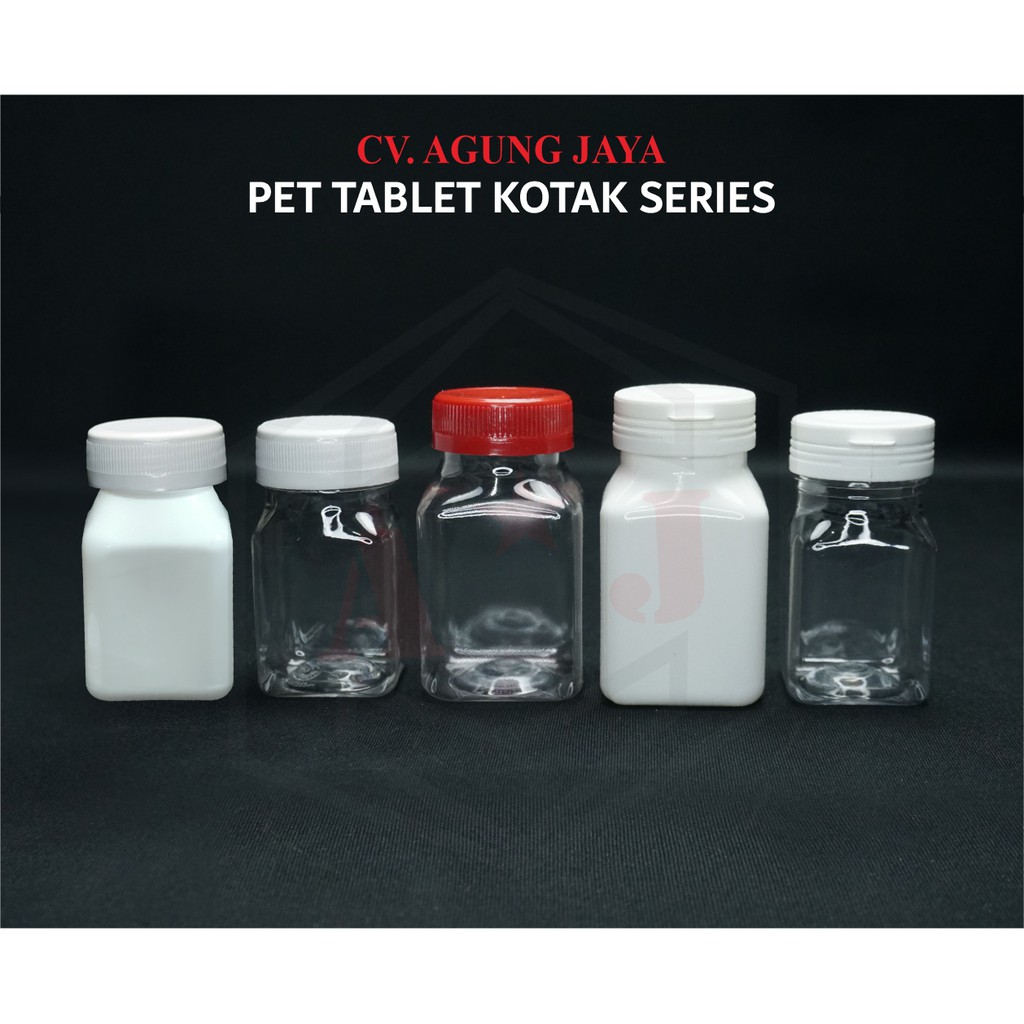 Jual Botol Obat/Botol Kotak/Botol Kapsul/60 Ml/Yk | Shopee Indonesia