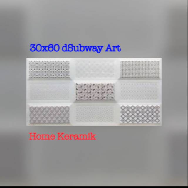 Jual Roman Keramik Wall Tile dSubway Art size 30x60 Kw 1 | Shopee Indonesia