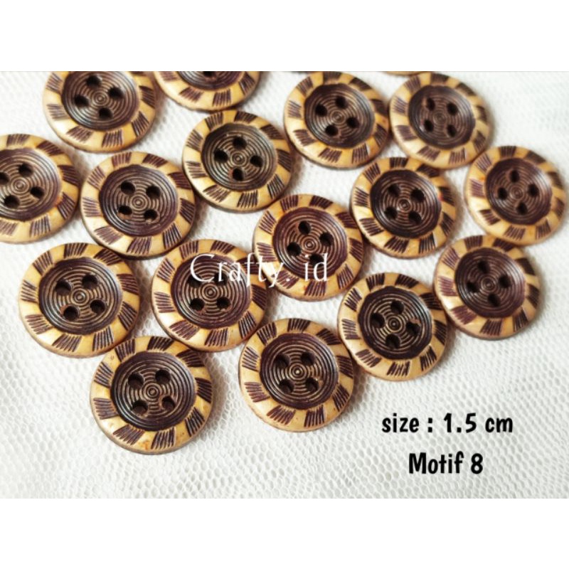 Jual [ 12 pcs ] Aneka Motif Kancing Hias - kancing baju - kancing motif ...