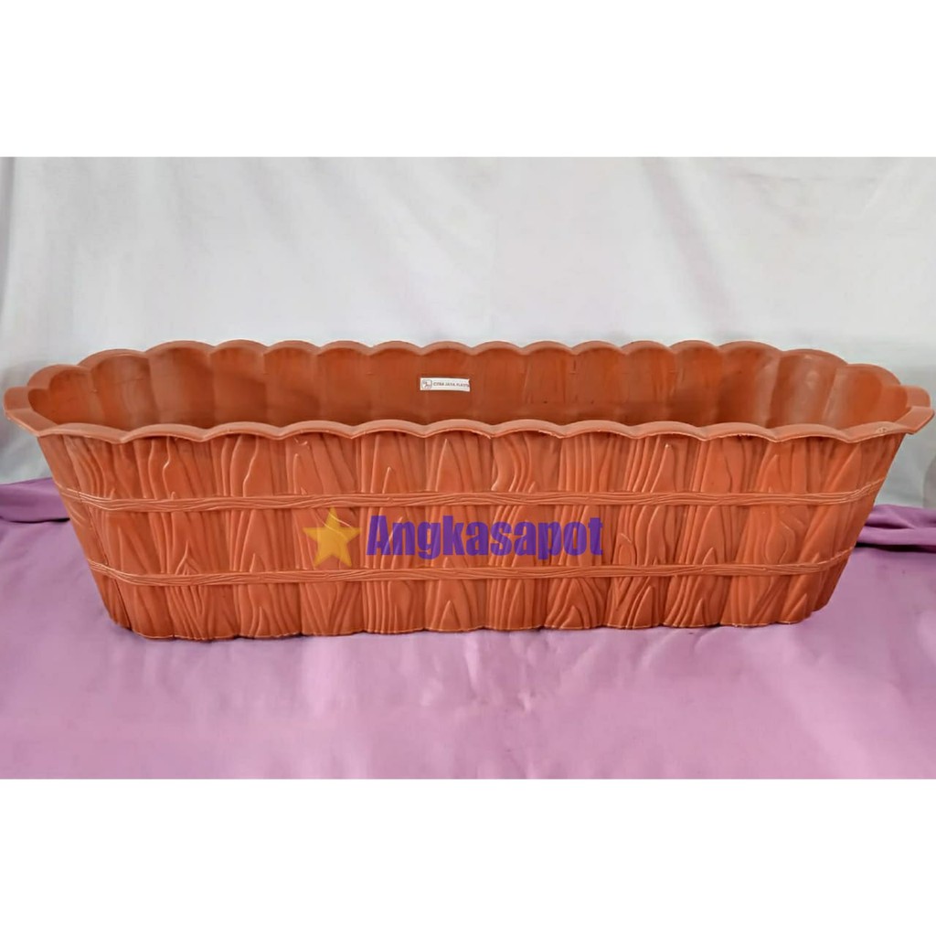 Jual Pot Persegi Panjang Kayu 60 Merah CJP | Shopee Indonesia