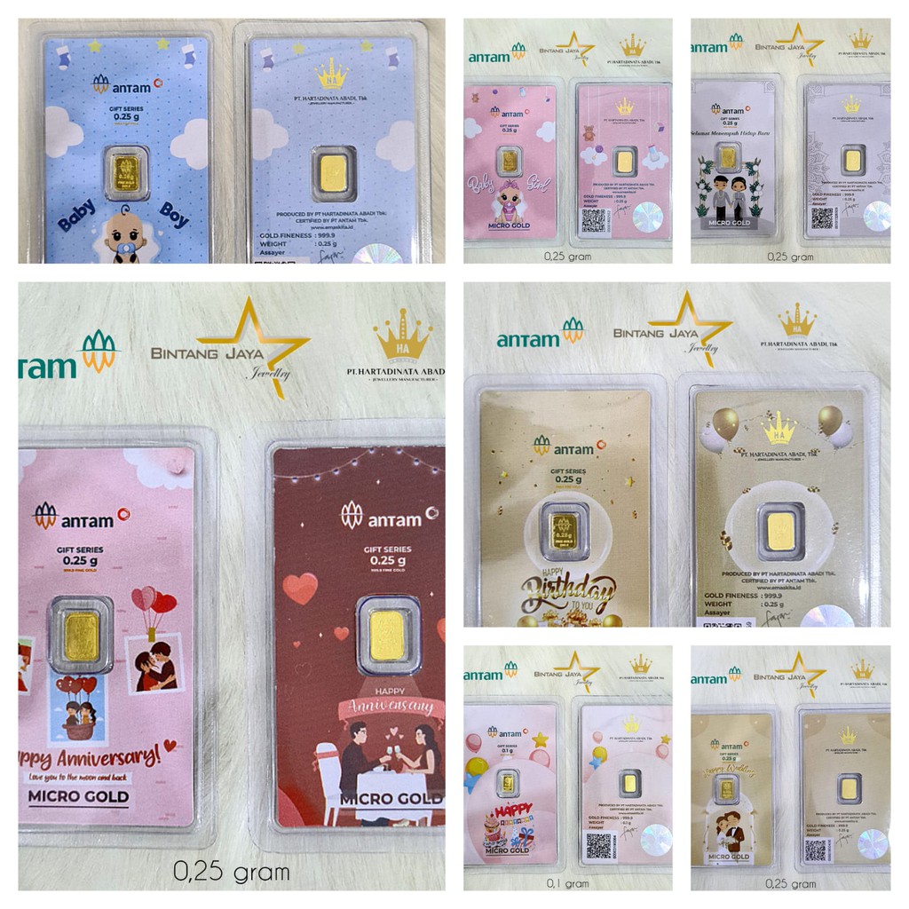 Jual EMAS LOGAM MULIA MICROGOLD ANTAM HARTADINATA MINIGOLD 9999 EMAS ...