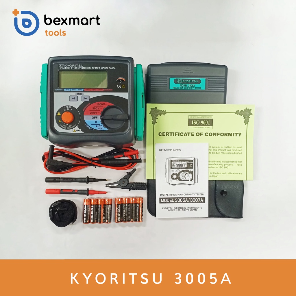 Jual KYORITSU 3005A Insulation Tester 1000V/Megger Isolasi 1000V ...