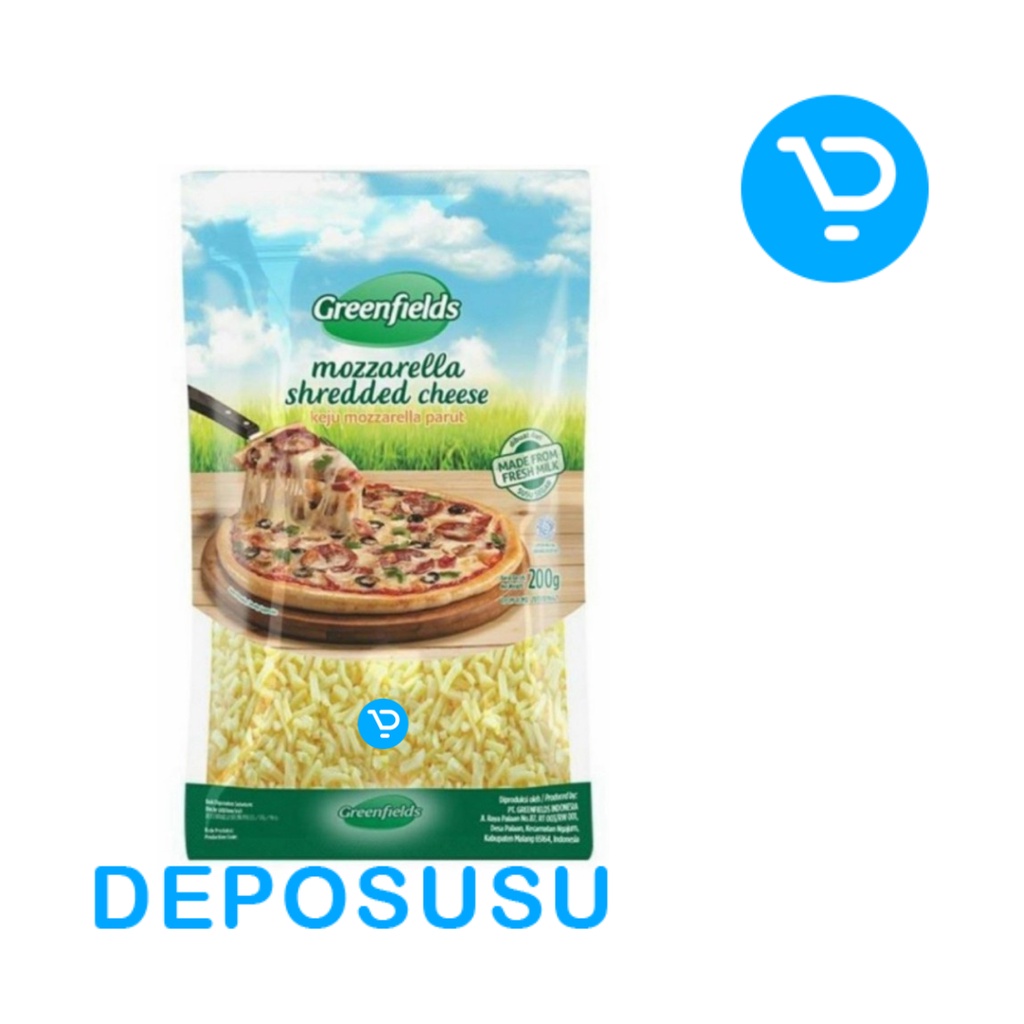 Jual Keju Mozarella parut - GREENFIELDS MOZZARELLA Shredded cheese ...