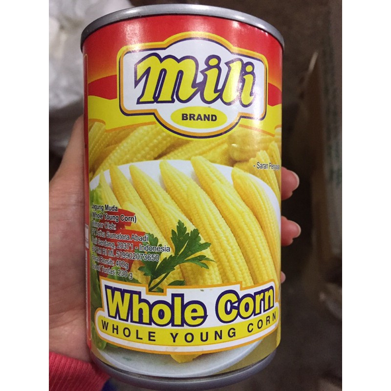 Jual Mili Whole Young Corn 400gram | Shopee Indonesia